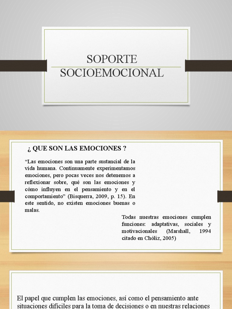 Apoyo Socioemocional | PDF | Las emociones | Bienestar