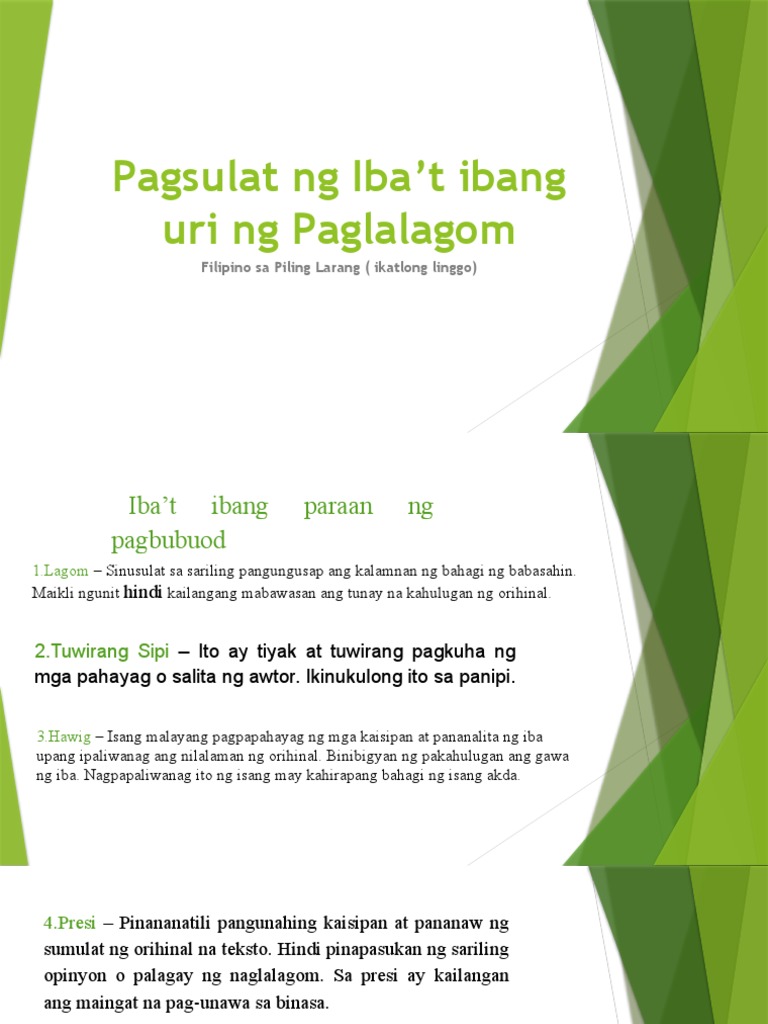 Fil. Piling Larang Ikatlong Linggo | PDF