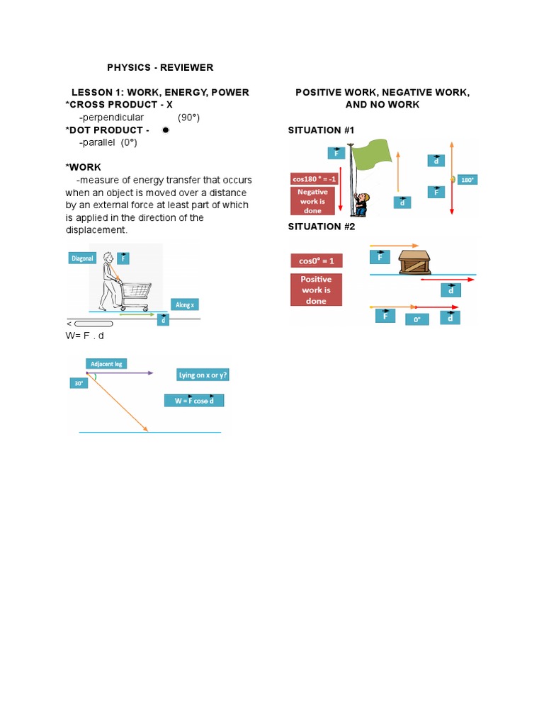 Physics Reviewer: Work, Energy, Momentum | PDF | Heat | Waves
