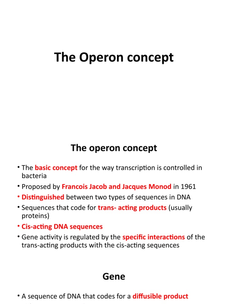 Operon Concept Mod Iii Pdf Operon Repressor