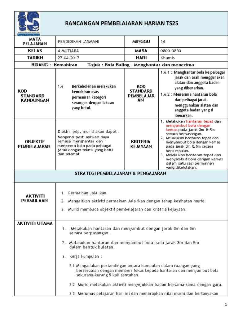 Contoh RPH ts25 | PDF