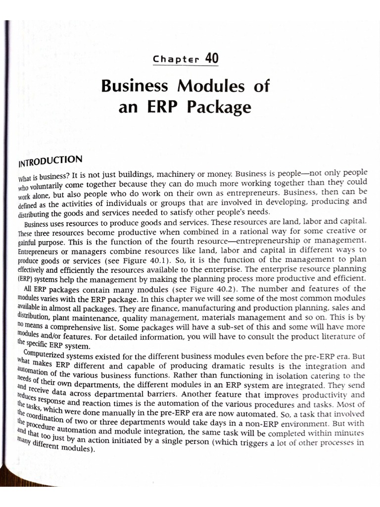 UNIT 3 ERP - Modules in ERP PDF | PDF