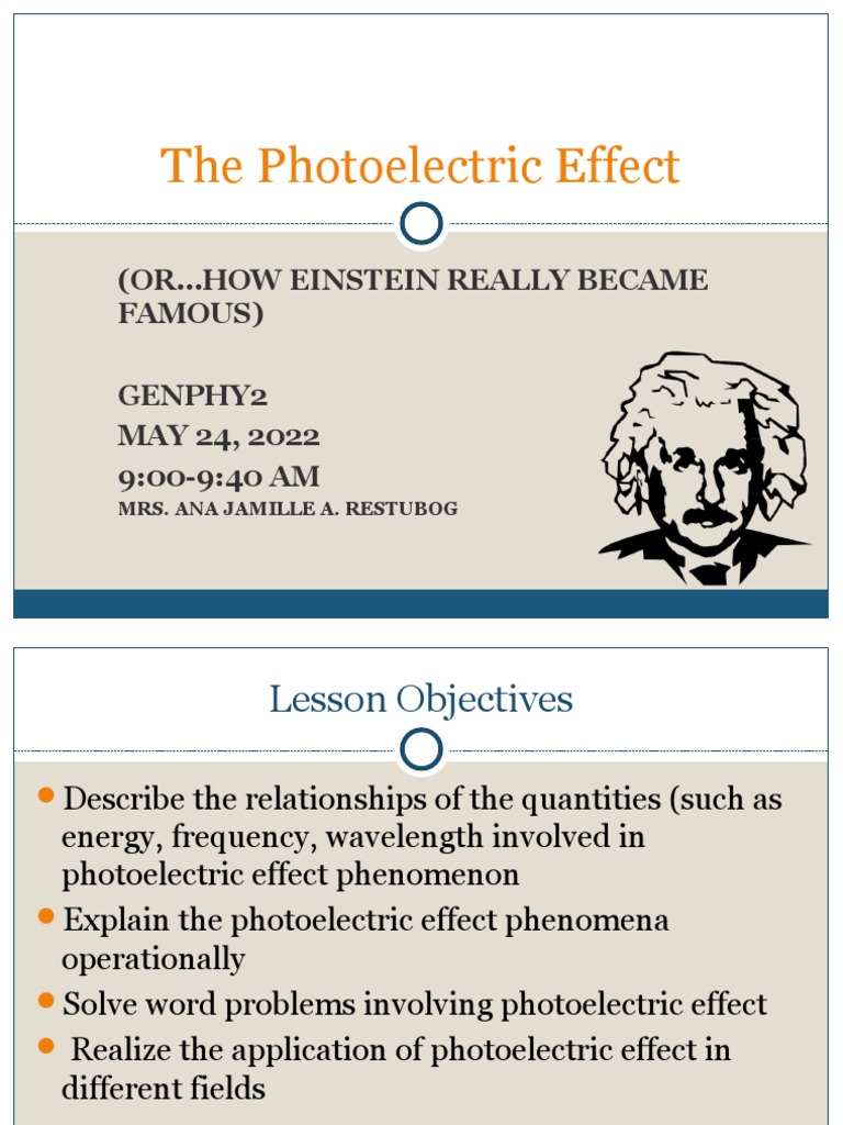 Photoelectric Effect1 | PDF | Photoelectric Effect | Photon