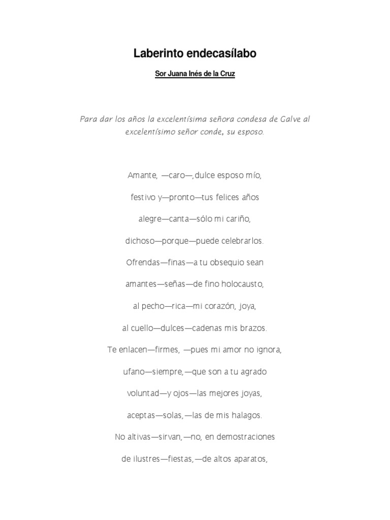 Laberinto endecasIlabo | PDF