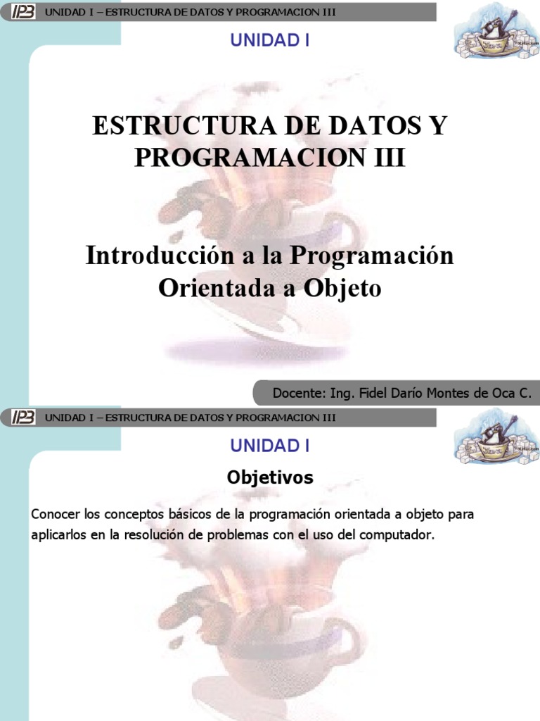 Unidad 1 - Introducción A La Programación Orientada A Objeto | PDF | Objeto (informática ...