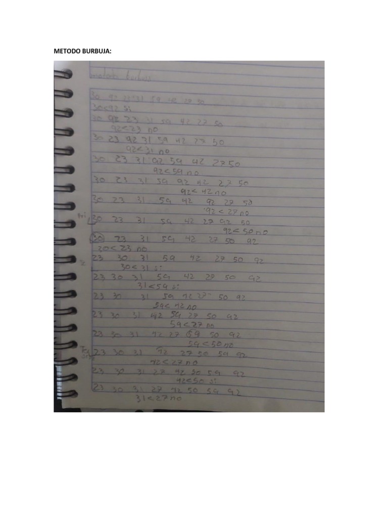 Metodos De Ordenamiento Pdf Java Lenguaje De Programación Algoritmos