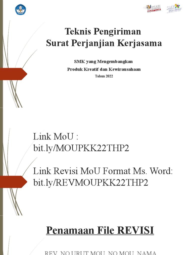 Teknis Pengiriman MoU PKK - Tahap 2 | PDF | Seni | Sains & Matematika