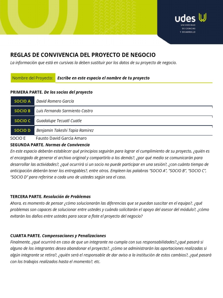 Reglas de Convivencia PDF | PDF