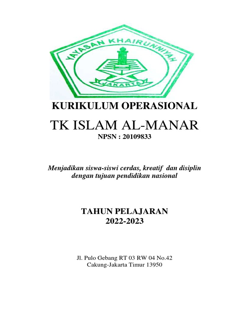 KOS TK ISLAM AL-MANAR 2022-2023.pdf | PDF
