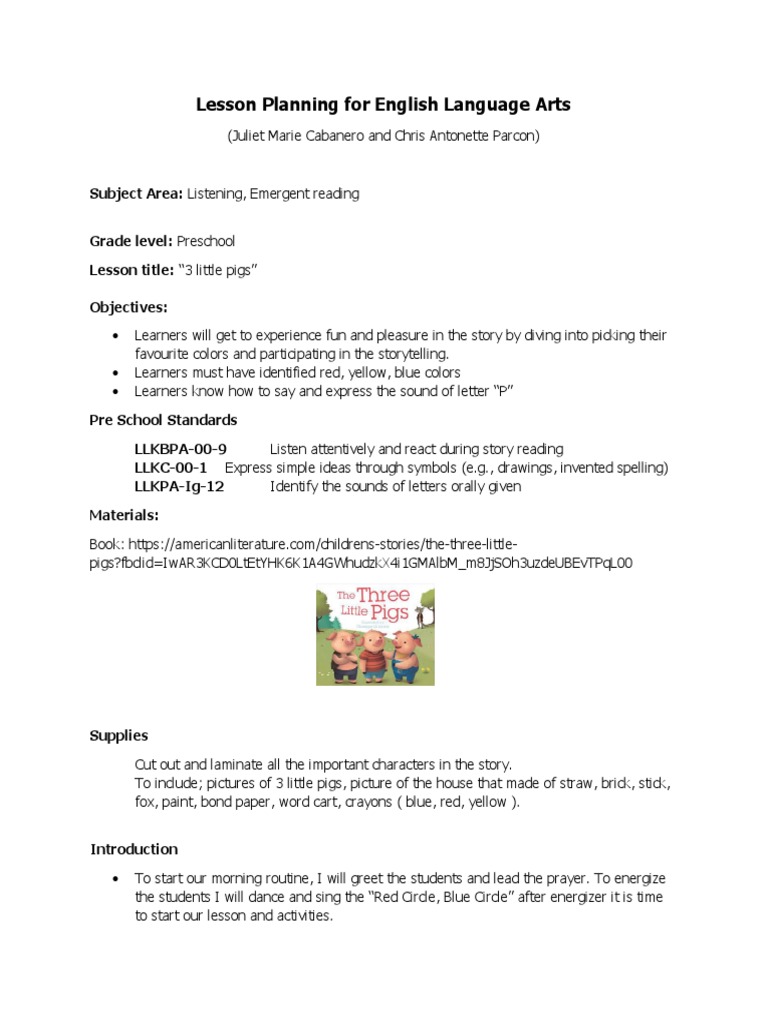 Lesson Plan Reading PDF | PDF | Cognition | Learning