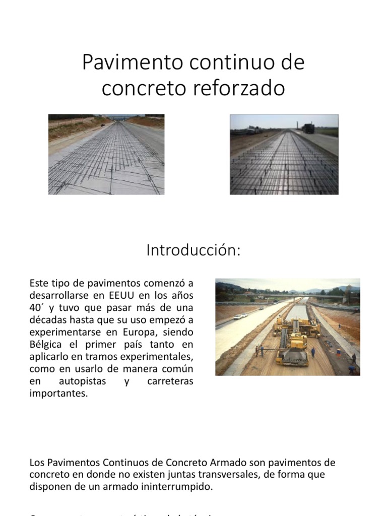 Pavimento Continuo de Concreto Reforzado | PDF