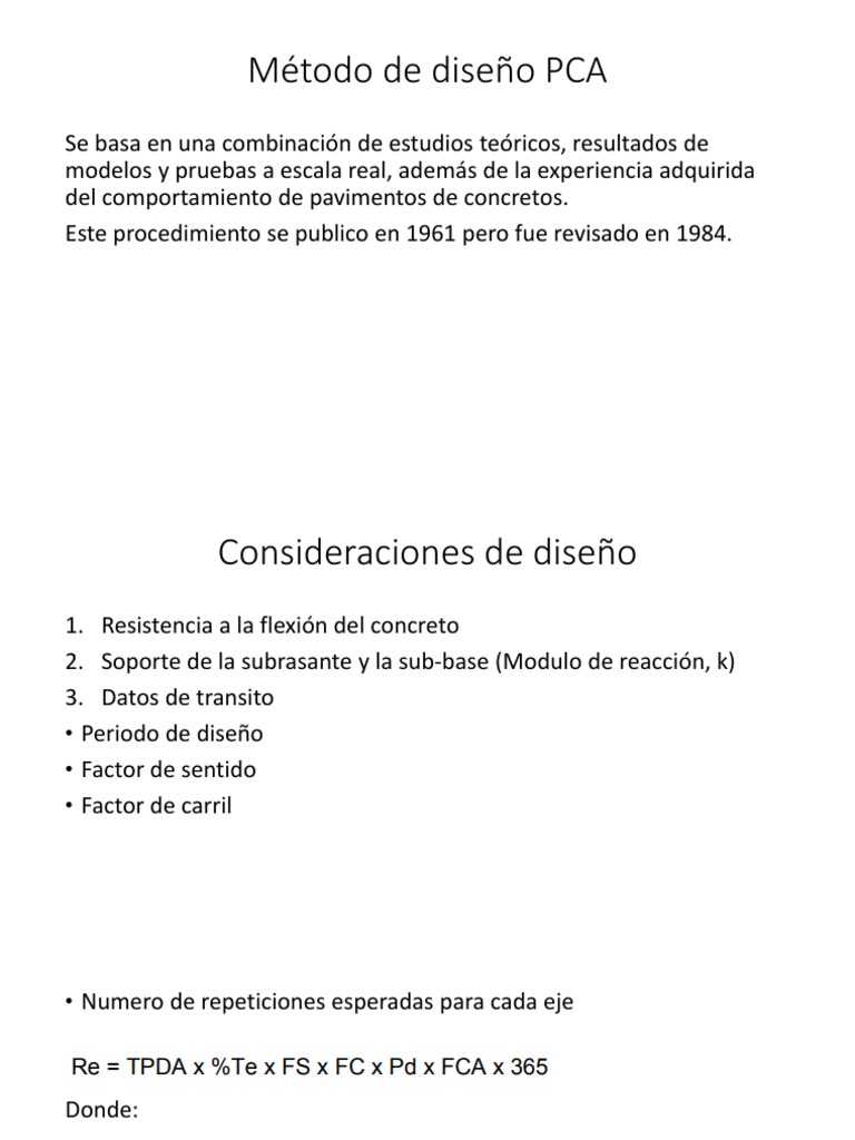 Método de Diseño PCA | PDF