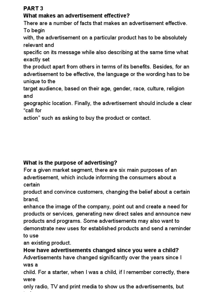 Part 3 | PDF | Advertising | Market (Economics)