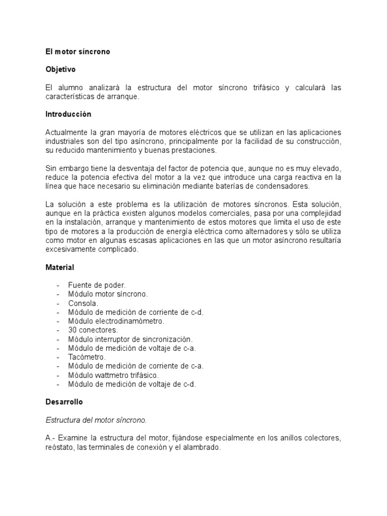 Reporte P4 | PDF | Motor eléctrico | Corriente eléctrica