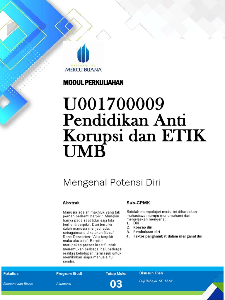 TM3 - Modul - Mengenal Potensi Diri | PDF