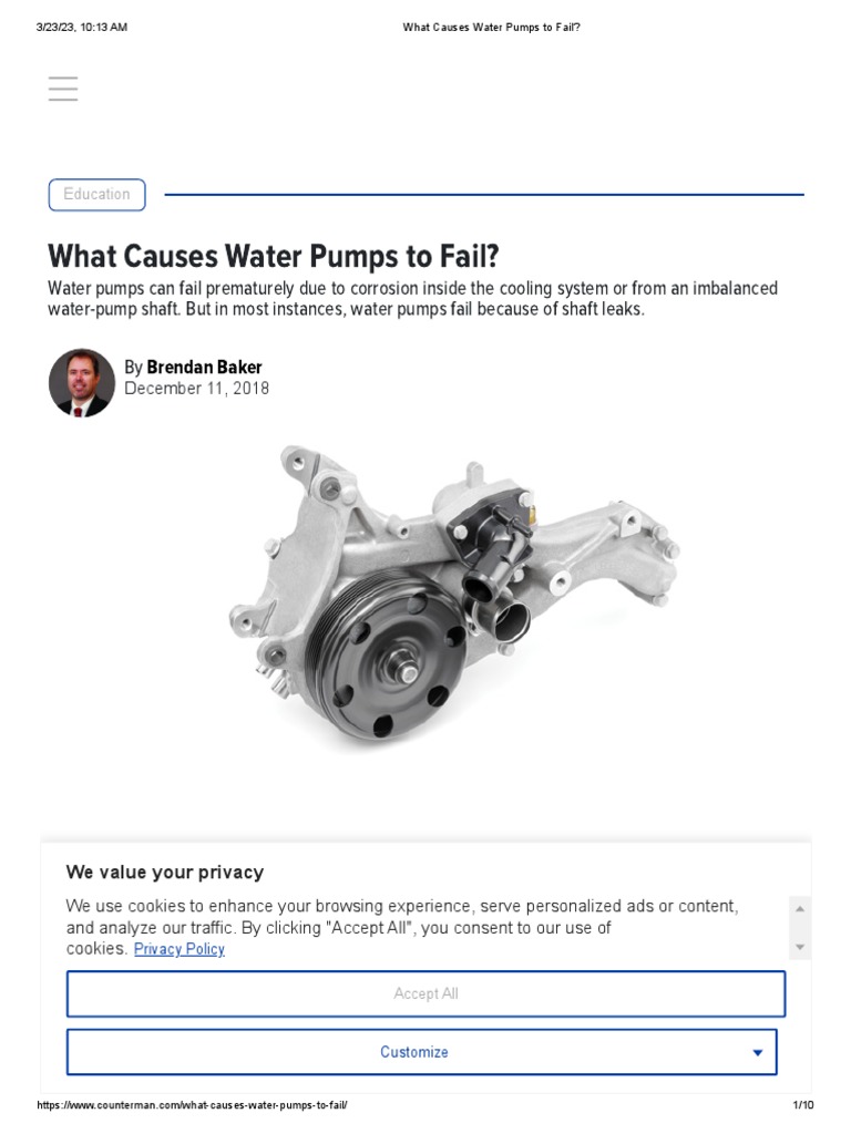 What Causes Water Pumps To Fail | PDF | Pump | Chemical Engineering
