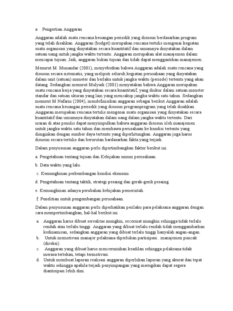 Materi Anggaran Dan Penganggaran Kelompok 1 | PDF | Karier & Perkembangan | Bisnis