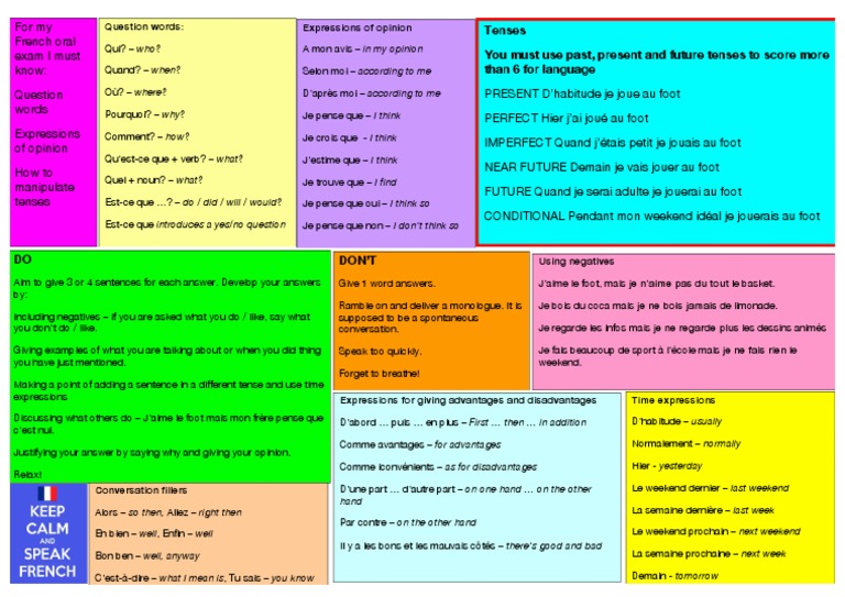 Oral Exam Preparation Tips | PDF | Language Mechanics | Grammar