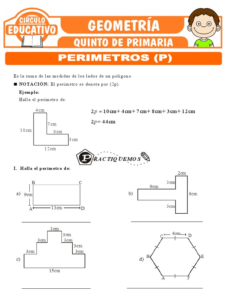 Ejercicios de Perimetros para Quinto de Primaria | PDF