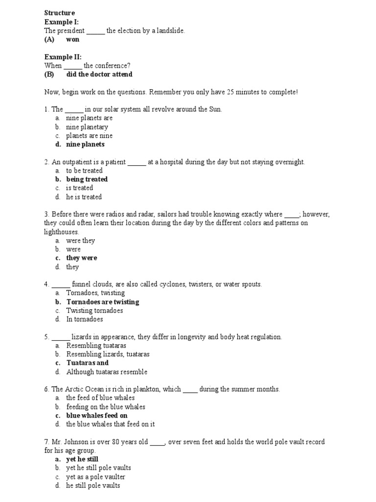 Toefl Structure 1 | PDF | Tornadoes | Water