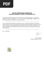 Letter Format To Police Verification Certificate For Job | PDF
