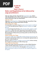 Class11 Yoga Notes All Units | PDF | Yoga | Asana