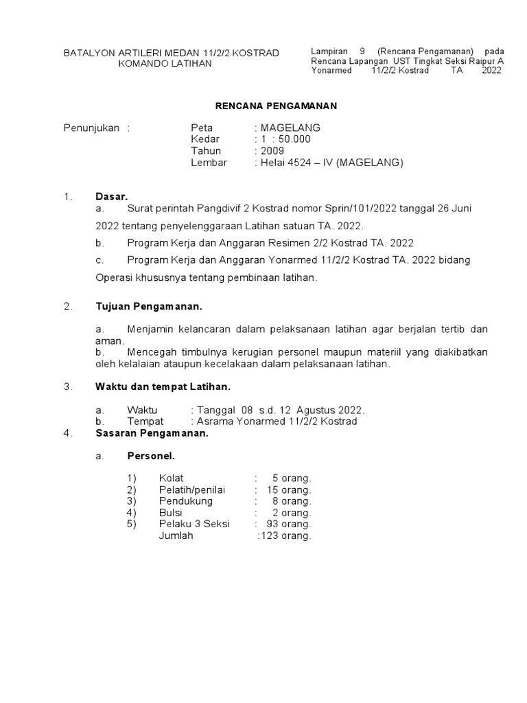 Rencana Pengamanan | PDF