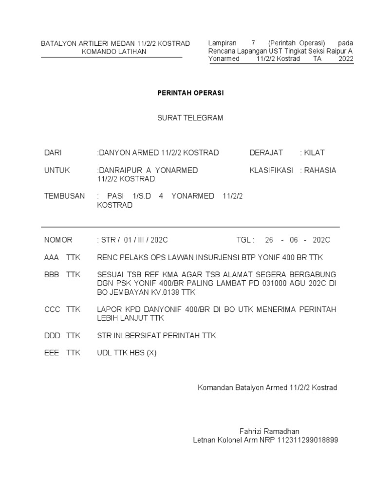Perintah Operasi | PDF