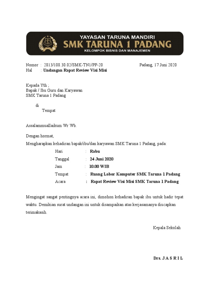 Undangan Penyusunan Rkas | PDF