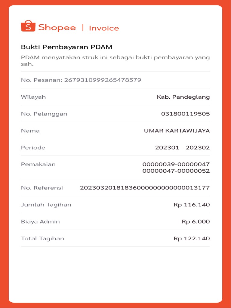 E-Receipt - Tanda Terima Shopee | PDF
