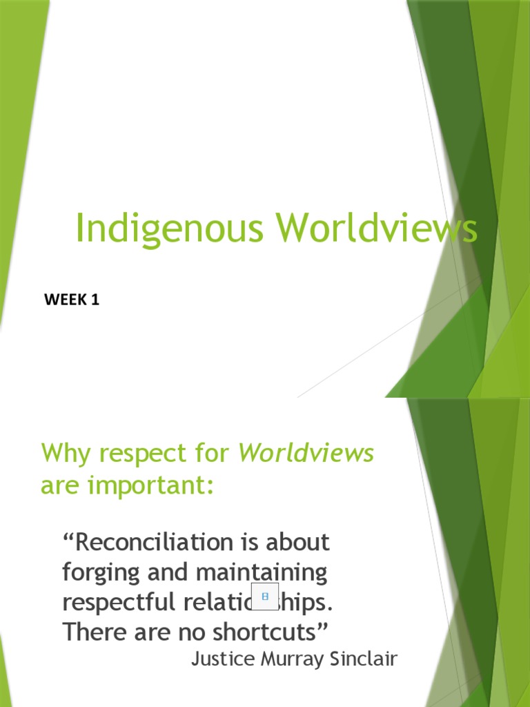 Week 1 Indigenous Worldviews | PDF | Psychology