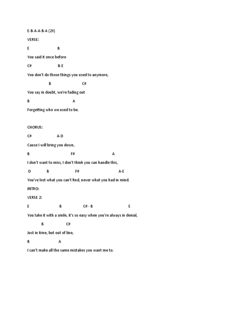 Lyrical Analysis of an Original Song: 'E-B-A-A-B-A (2X)' | PDF | Song ...