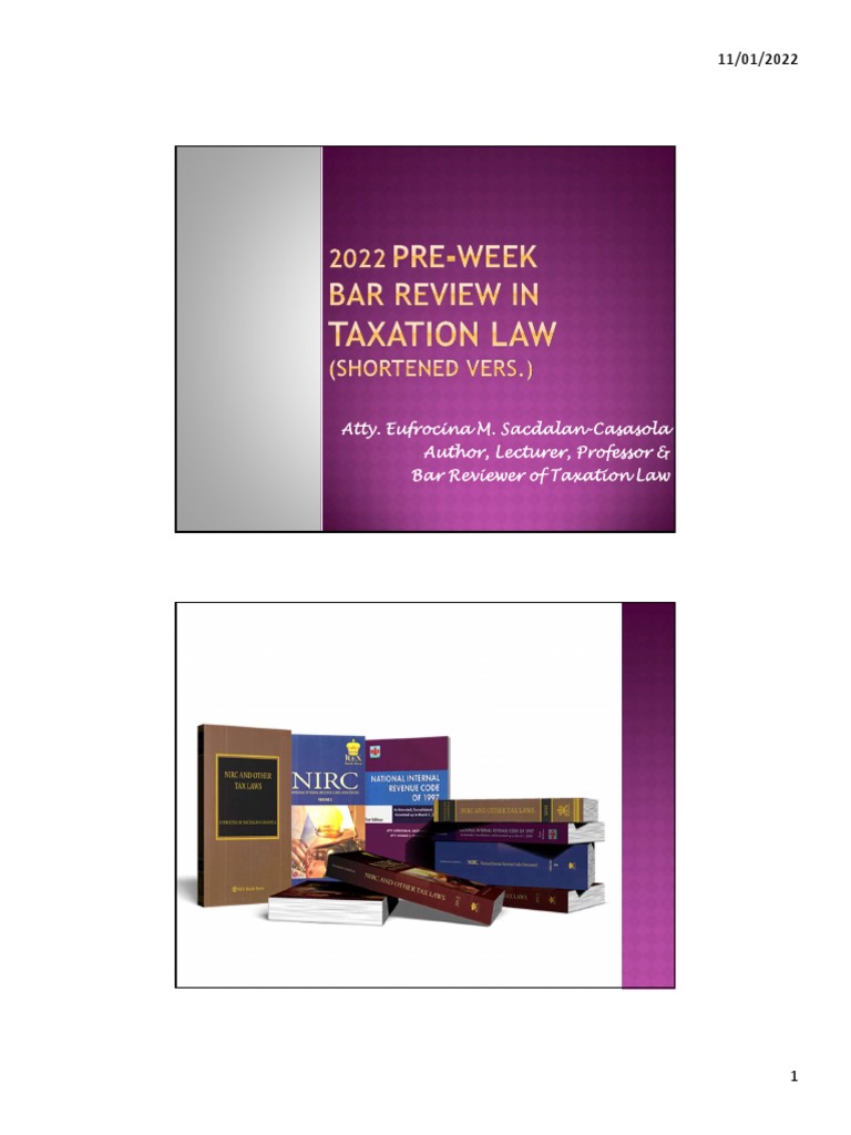 Tax 1 | PDF | Taxes | Tax Deduction