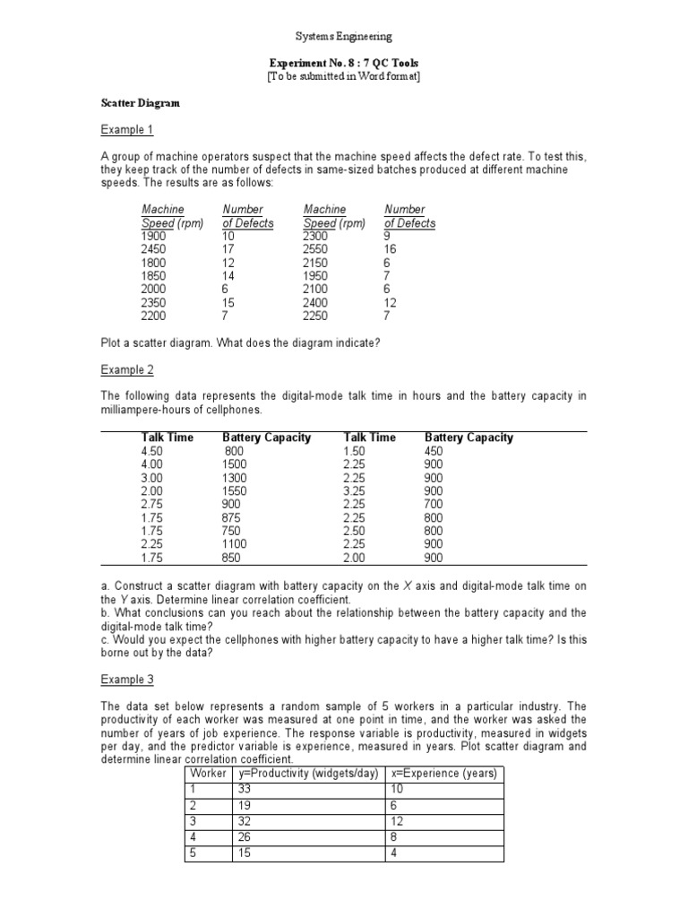 Analysis of Quality Control Tools Applied to Manufacturing Processes | PDF | Scatter Plot ...