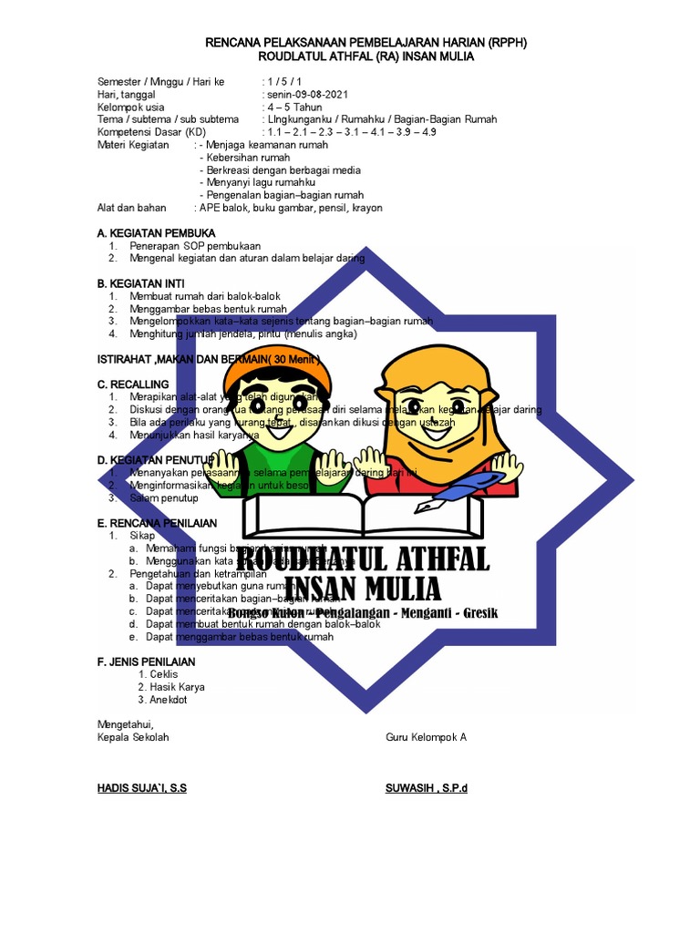 RPPH TK-B SMT1 Minggu - 05 - Rumahku | PDF