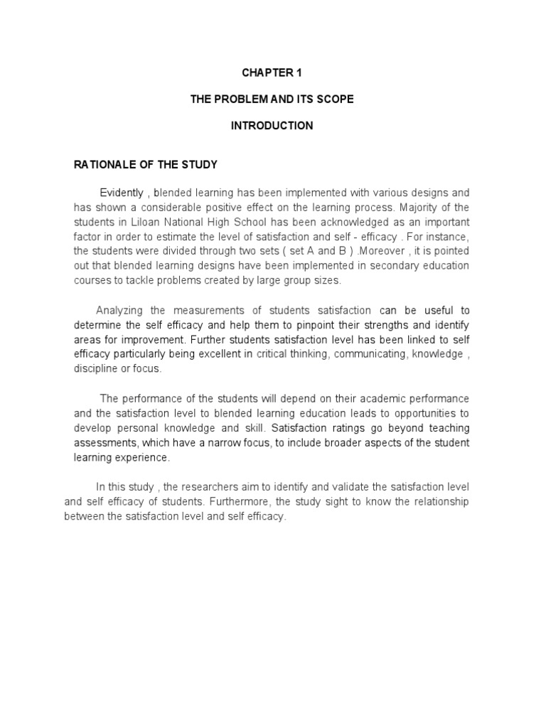 Chapter 1 Group 6 TINE | PDF | Self Efficacy | Learning