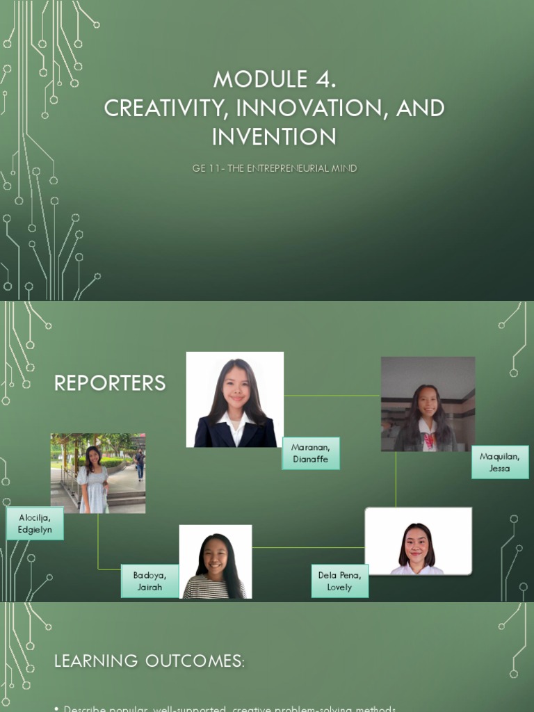 MODULE 4 PPT GE 11 Facilitation | PDF | Creativity | Innovation