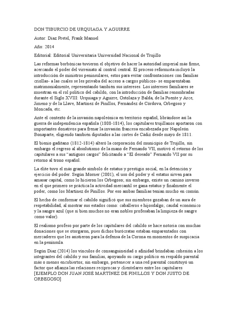 Don Tiburcio de Urquiaga y Aguirre | PDF | Guerra peninsular | España