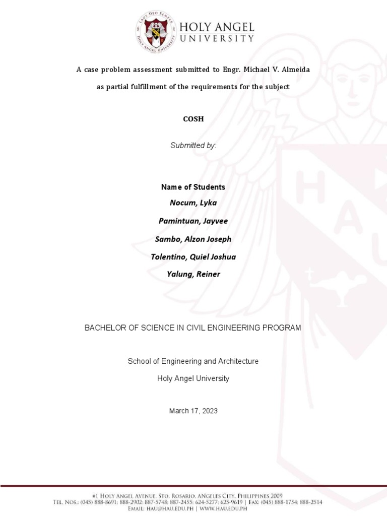 Plate No. 6 IDENTIFICATION of HAZARDS and CONTROL MEASURES - Group 5 ...