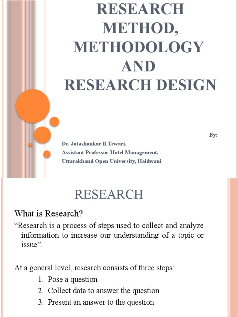Research Method, Methodology and Design | PDF | Quantitative Research | Methodology