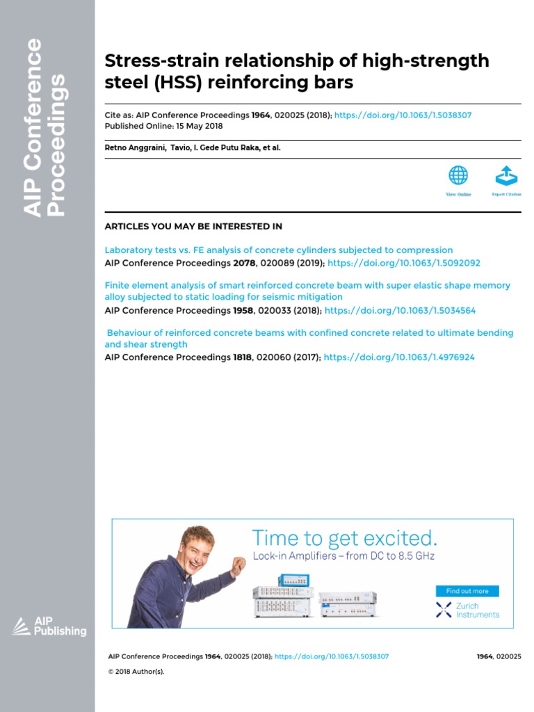 Stress-Strain Relationship of High-Strength Steel (HSS) Reinforcing ...