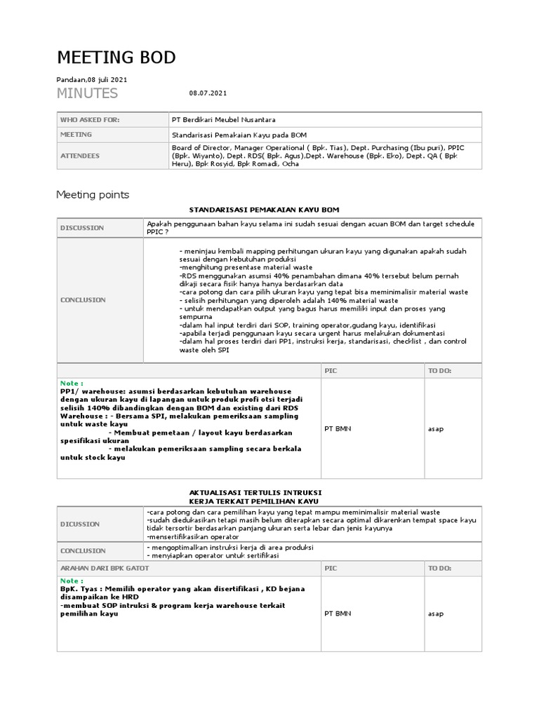 Template Meeting Points Pdf
