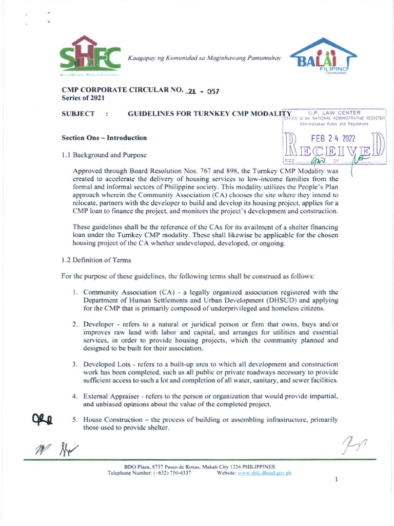 CMP 21 057 Guidelines For Turnkey CMP Modality PDF | PDF | Business