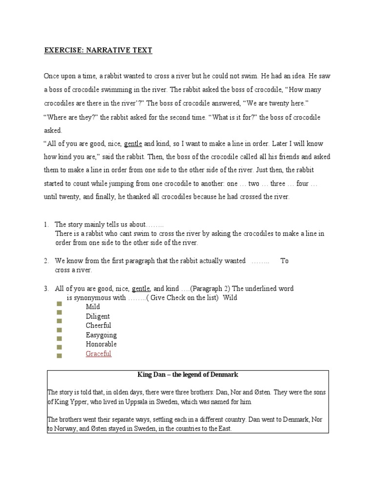 (Template) Narrative Exercise BIG WAJIB Pake Bangettttttttttt | PDF ...