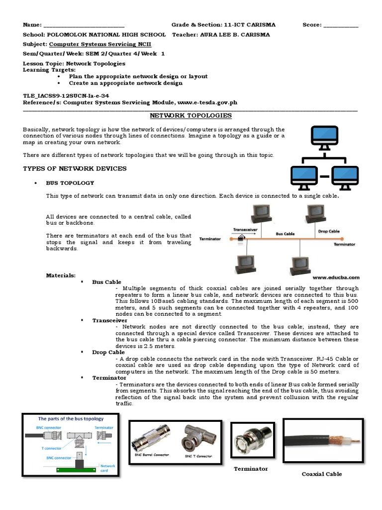 Network Topology Guide for Students | PDF | Network Topology | Computer Network