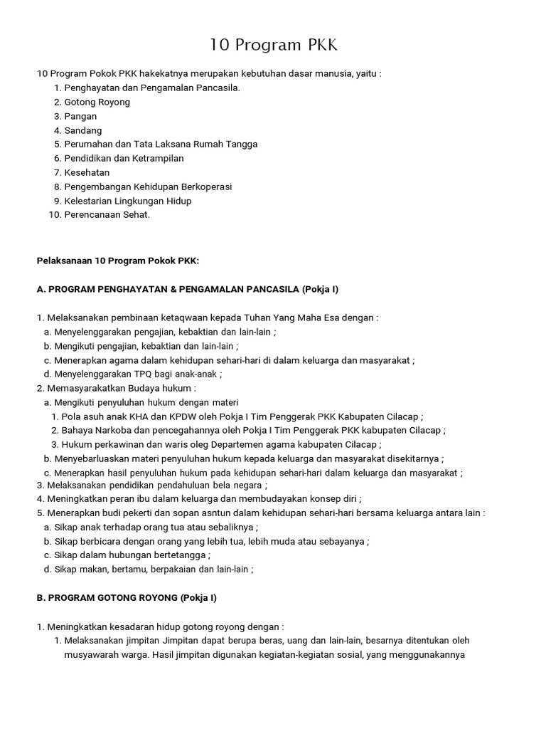 Program PKK - EPKK | PDF