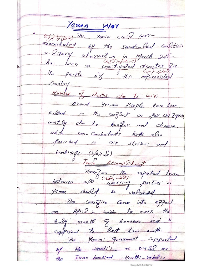 Yemen War WRTN by SP | PDF