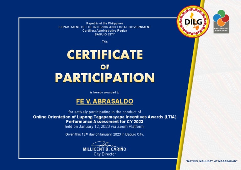 Ltia Certificate | PDF