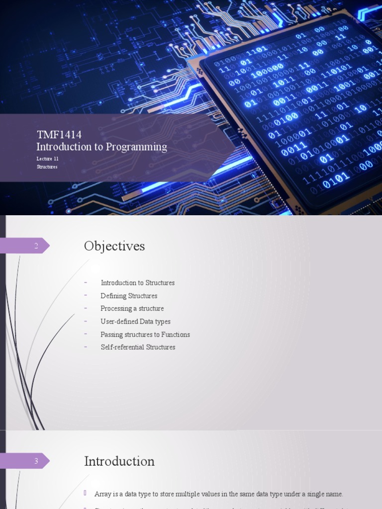 Lecture 11 Structures | Download Free PDF | Pointer (Computer Programming) | Computer Engineering