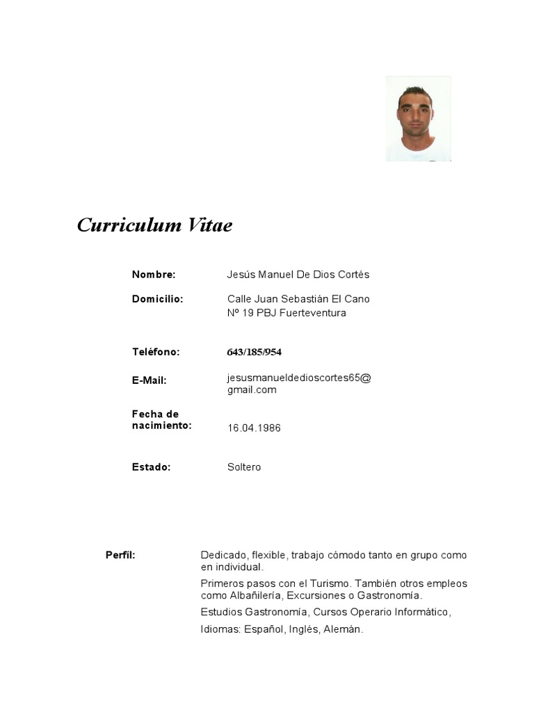 Curriculum Jesus 2023 | PDF | Industrias de servicio | Turismo